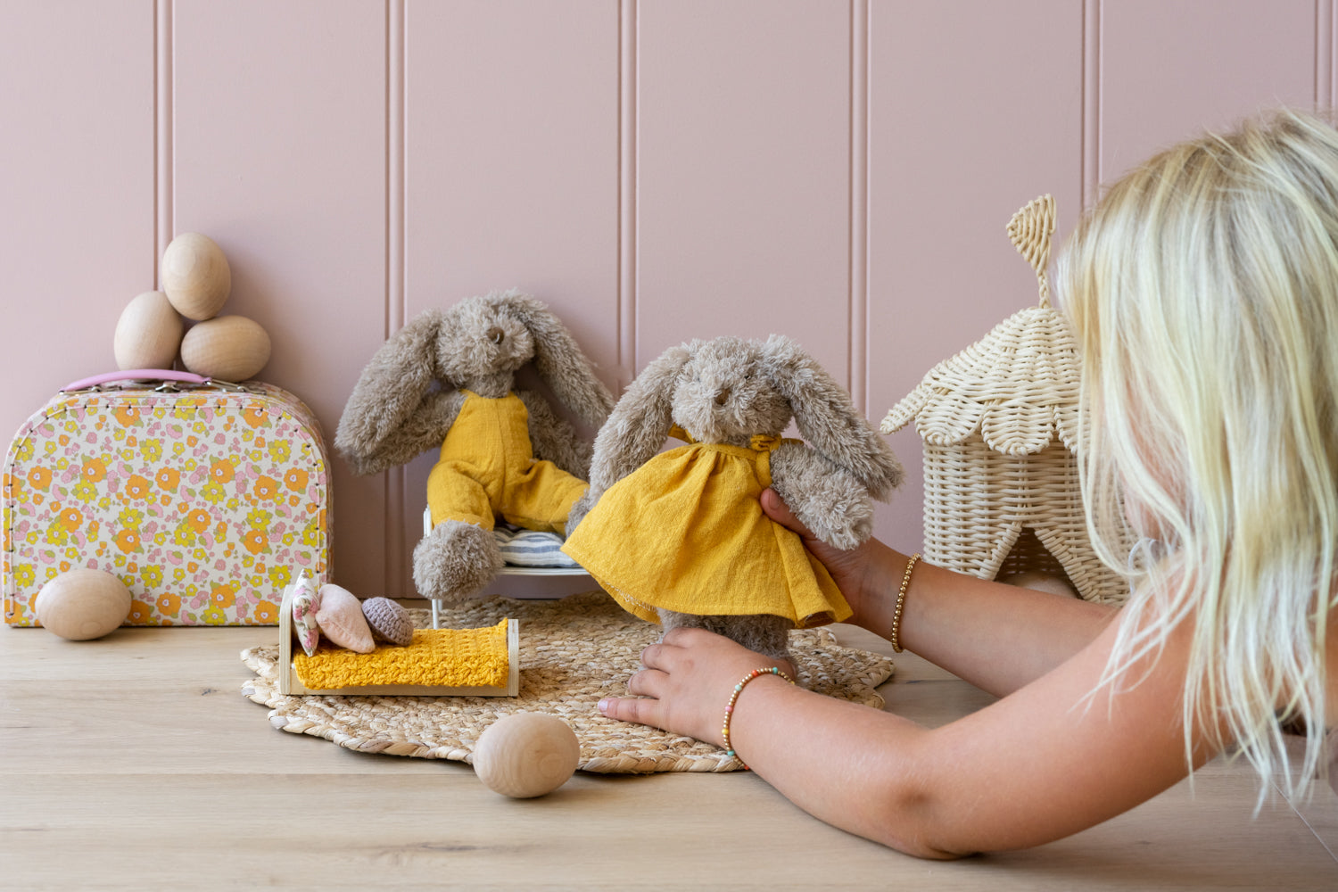 Baby Honey Bunny Girl - Mustard - Nana Huchy